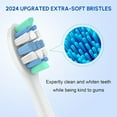 12 Pcs Replacement Toothbrush Heads Compatible with Philips Sonicare Electric Toothbrush Soft ...