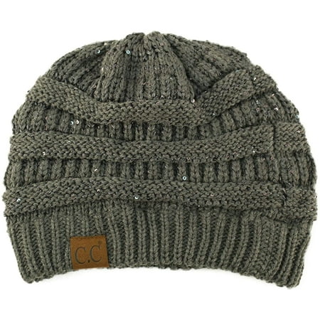 CC Classic Winter Fall Trendy Chunky Stretchy Cable Knit Beanie Hat ...