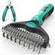 Ruff 'n Ruffus Double Sided Professional Grade Undercoat Pet Rake Brush ...