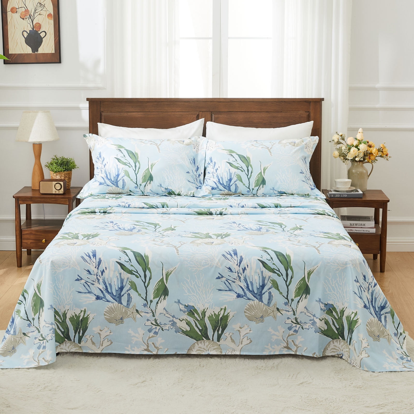 Kingrest 4PC Luxury Deep Pocket Full Sheet Set Fit 16