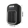Black Mini Heater Small Household Heater Heater Portable Wall Mounted ...