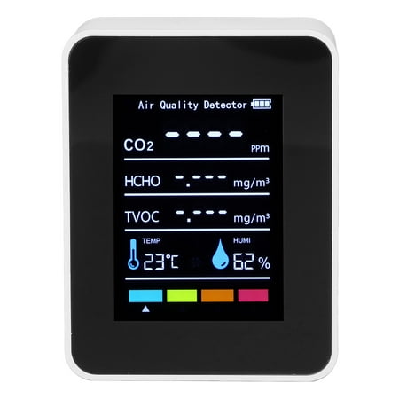 Air Quality Monitor, Real Time Monitoring CO2 Detection Sensor White ...