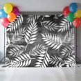 Black Fronds Backdrops for Photography, Black Slate Leaf Plant Canvas ...