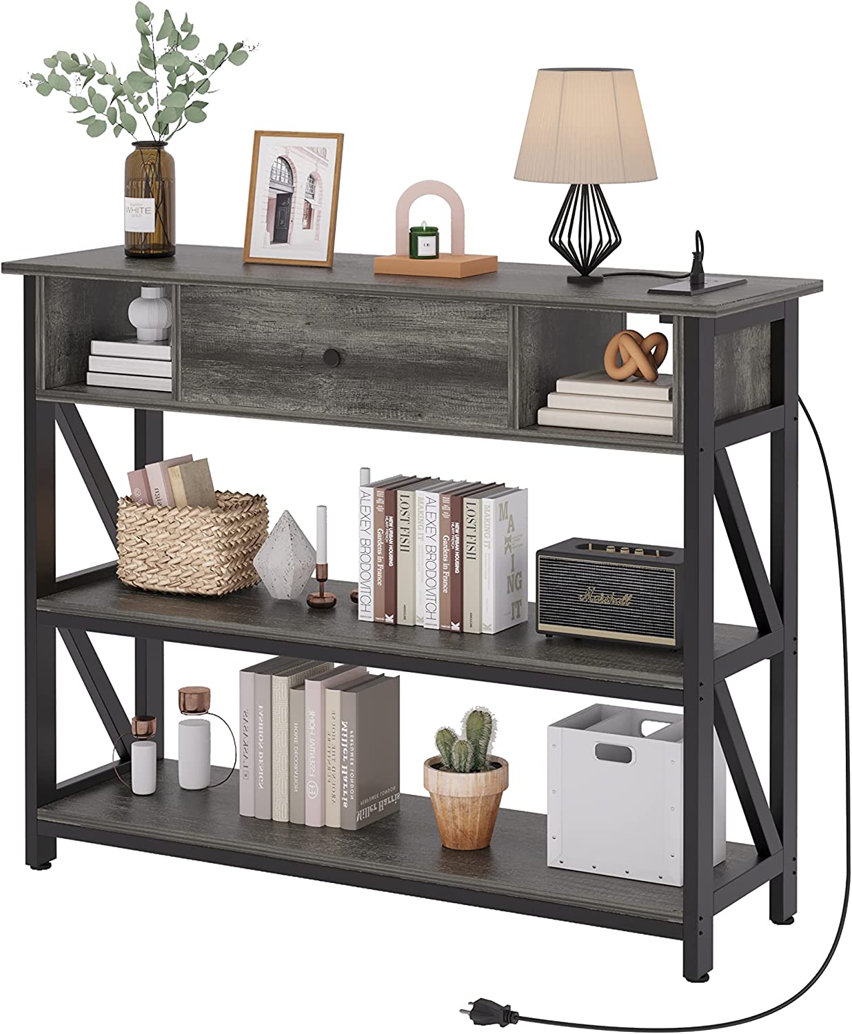 SHMAMT 39 Inch Console Sofa Table with Drawer, Entryway Table with ...