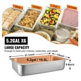 6 Pack Table Pans 20.9 x 12.8 x 5.9 Inch Deep Table Pan Full Size 20.5L ...