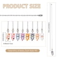 8Pcs 8 Colors Cat Resin Charms Ceiling Fan Pull Chain Extenders with ...