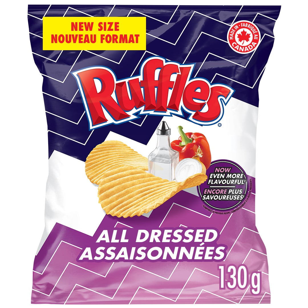 Click here for Ruffles All Dressed Flavoured Potato Chips 130g prices