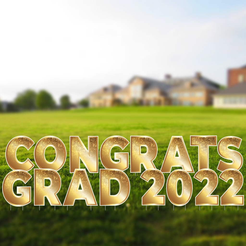 VictoryStore Congrats Grad 2022 Yard Sign Set, Graduation Decorations ...