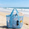Beach Mesh Tote Bag Storage Solution – Large Capacity Beach Pool Travel ...