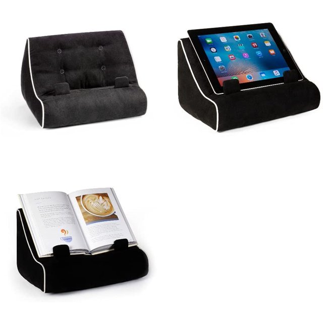 CPDD Book Couch iPad Stand and Reading Pillow Cushion in Black, 1 Count ...