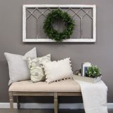 Stratton Home Decor Distressed Window Panel Wall Decor with Metal ...
