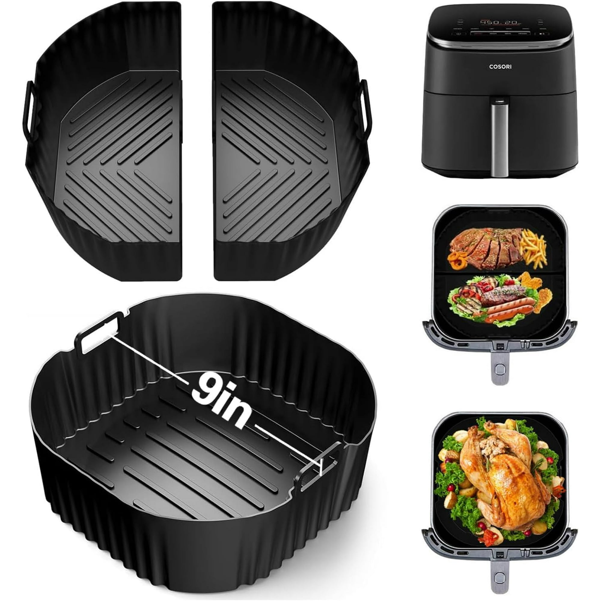 Click here for Lsxkinetiko Silicone Air Fryer Liner  3 Pcs 9 Inch... prices