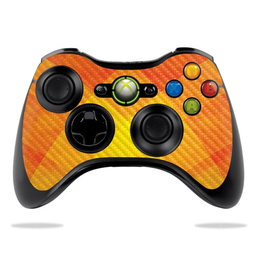 Carbon Fiber Skin Compatible With Microsoft Xbox 360 Controller Orange ...