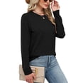 Aellinatey Women's round neck long-sleeved knitted pullover sweater ...