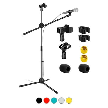 Studio Accessories: Microphone Boom Arm Stand, Dual Mic Clips ...