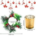 adviicd Christmas Candle Ring, 4 Pcs Votive Candle with Red Berry ...