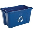 Rubbermaid Commercial Products FG571873BLUE Stackable Recycling Bin, 18 ...