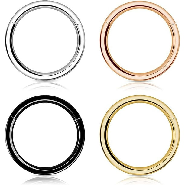 Nose Ring for Women Men, Kucheed 316L Surgical Steel Sleeper Hoop ...