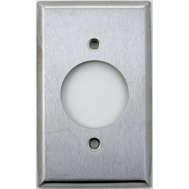 Classic Accents Brushed Satin Stainless Steel Single 1 Gang Wall Plate ...