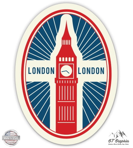 London Suitcase Sticker - 8" Vinyl Sticker - For Car Laptop I-Pad ...