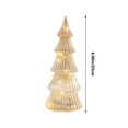 sruoe Christmas Tabletop Trees Crystal Glass Christmas Tree with Light ...