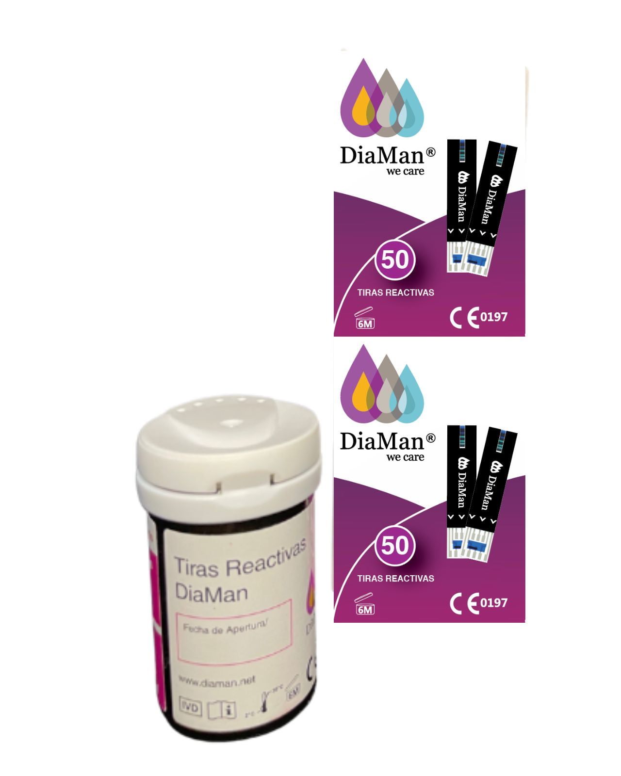 Tiras Reactivas DiaMan (100 piezas) DiaMan Tiras Reactivas DiaMan ...