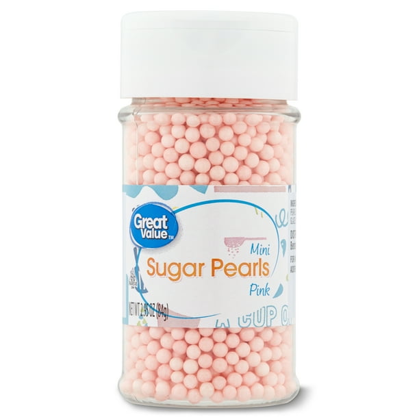 Great Value Mini Sugar Pearls, Pink, 2.95 oz - Walmart.com