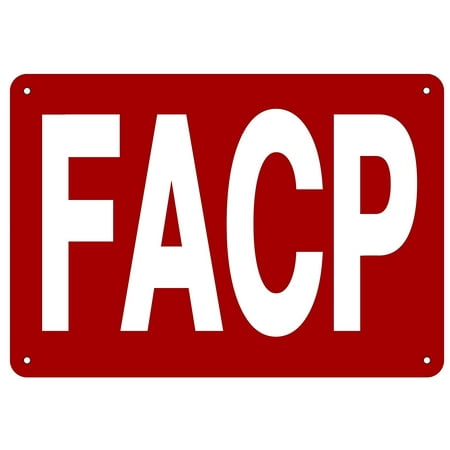 FACP SIGN (Aluminium Reflective Signs, RED 7x10) - Walmart.com