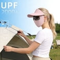 3 in 1 Summer Cycling Face Mask, 8.4 Inch Ice Silk UV Face Shield with ...