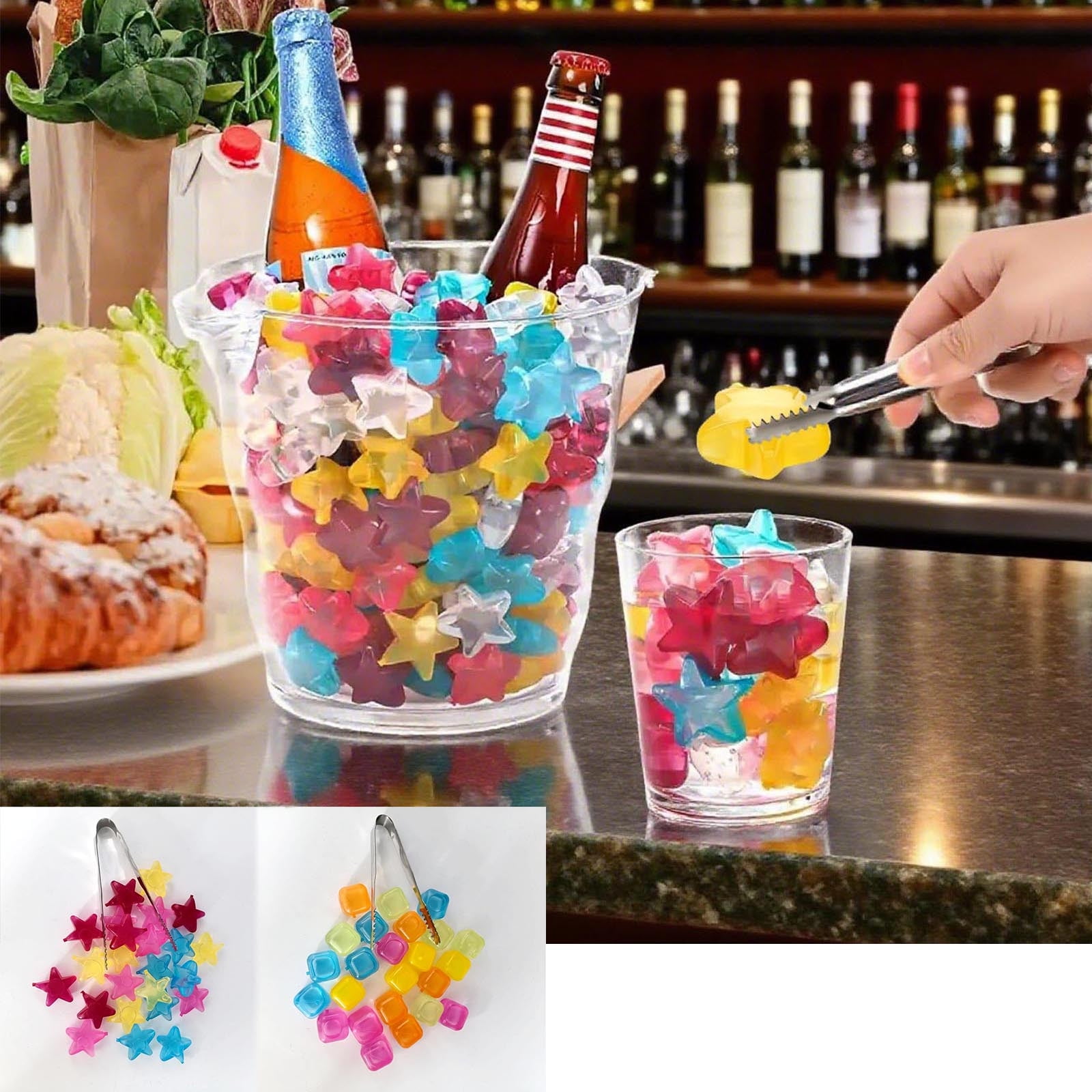 Click here for Yrmaups 2pcs Reusable Plastic Ice Cubes With Clips... prices