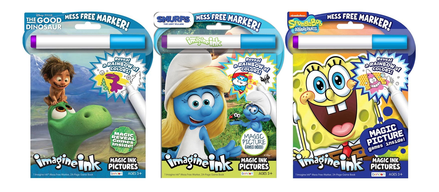 Bundle of 3 Imagine Ink Magic Pictures Activity Books - The Good ...