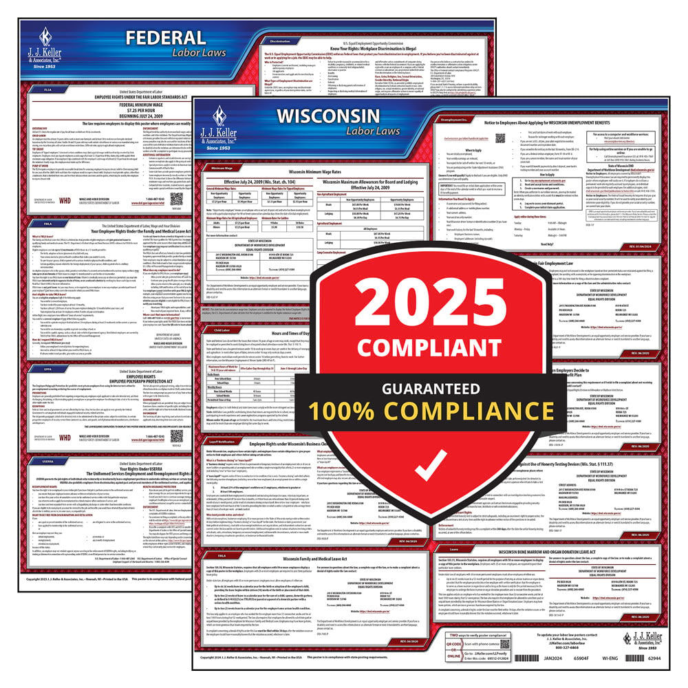 2025 Michigan and Federal Labor Law Poster (English, MI State) - OSHA ...