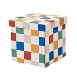 Mainstays Collapsible Storage Ottoman, Multi Color Check - Walmart.com