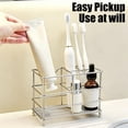 Amketima Stainless Steel Toothbrush Stand for Bathroom Countertop ...