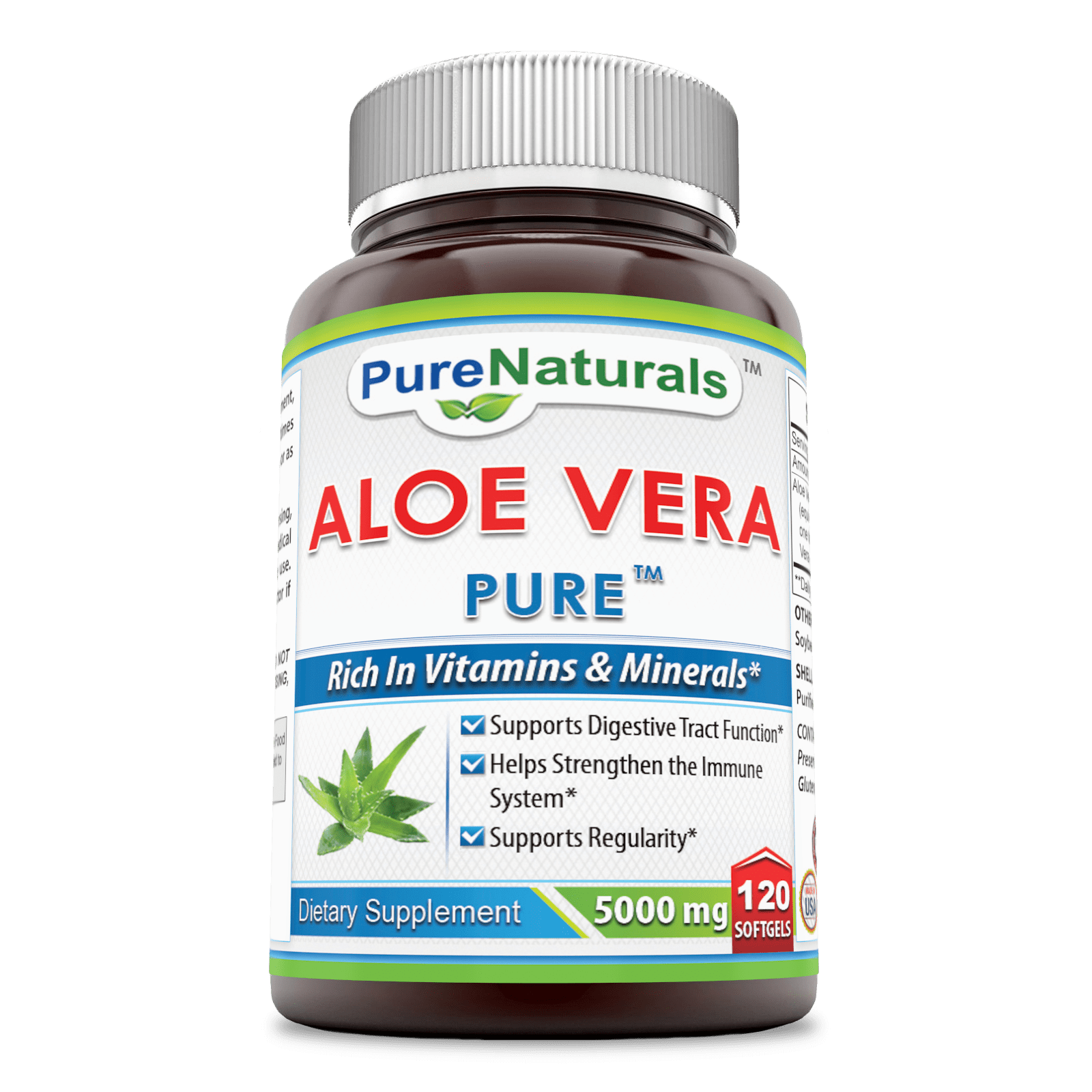 Pure Naturals Aloe Vera with Extra Virgin Olive Oil – 5000 mg 120 ...