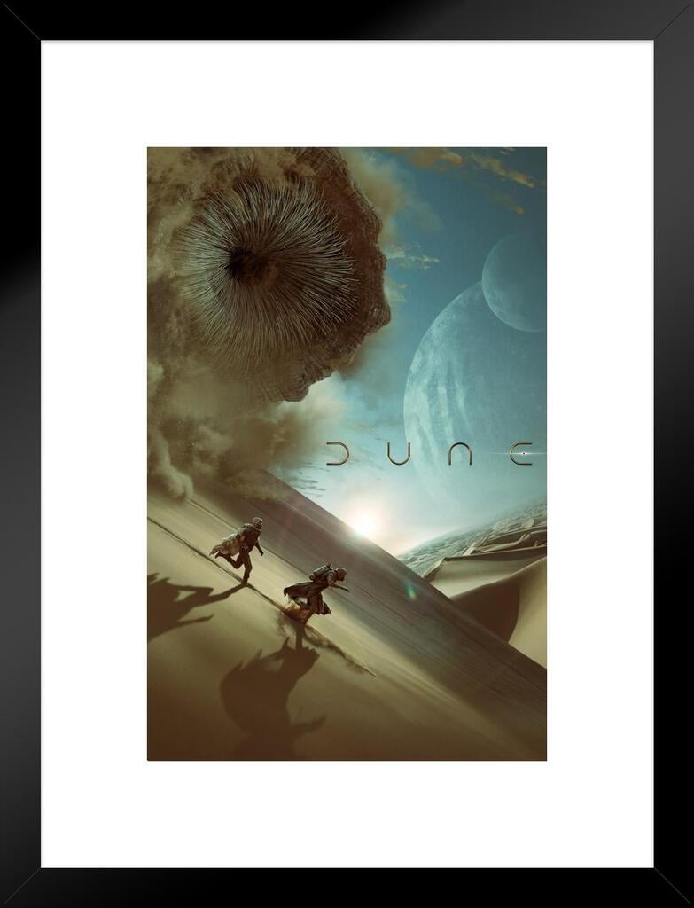 Dune Movie Poster Running From Sandworm Paul Atreides Timothee Chalamet ...