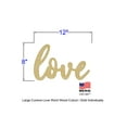 Unfinished Cursive Word love Wood Cutout (1/4" Thickness, Large 12" x 8 ...