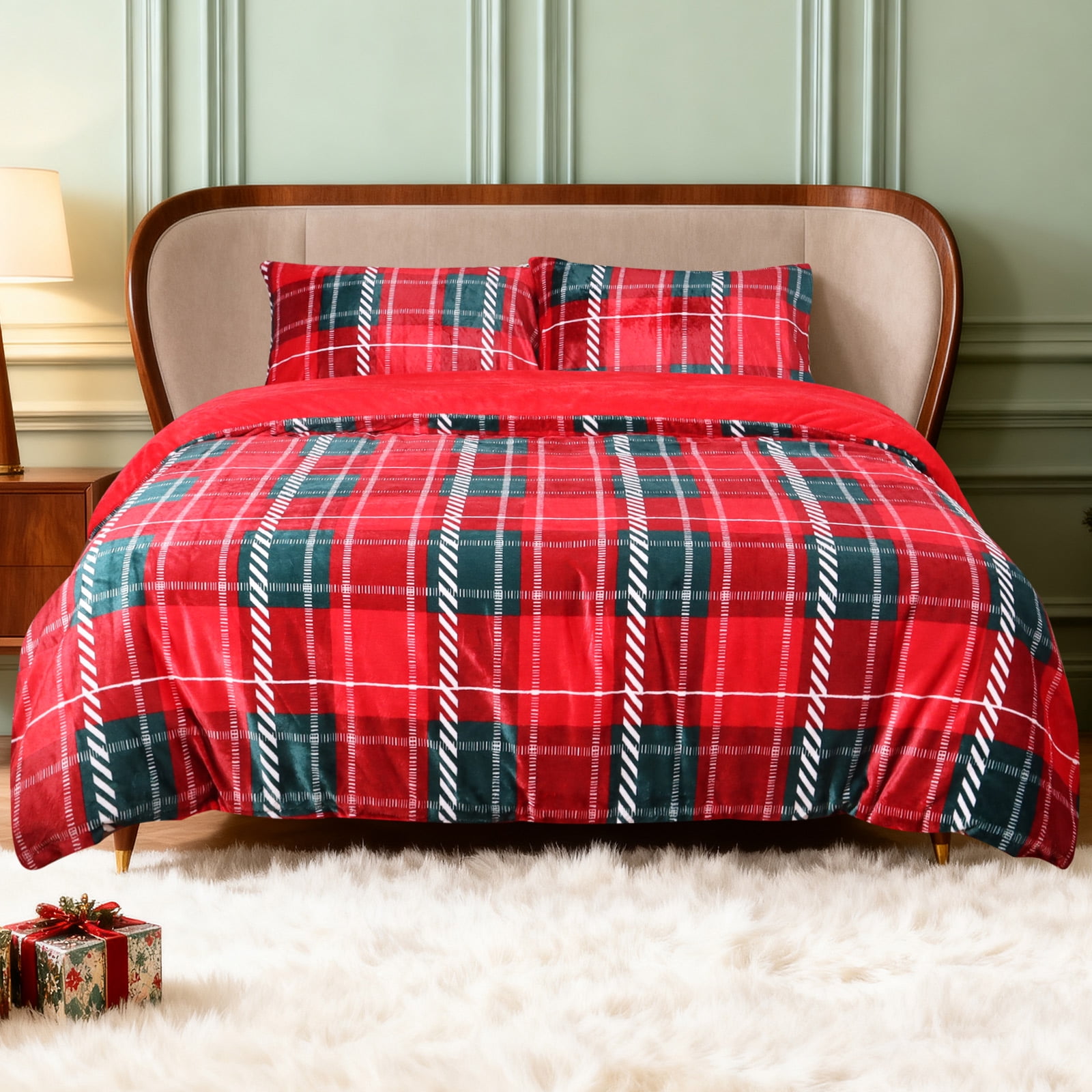 Click here for Gogreen Flannel Twin Christmas Duvet Cover Set  10... prices