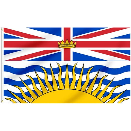 British Columbia Flag 5x8 Ft, Canadian Province BC Flags with Print ...