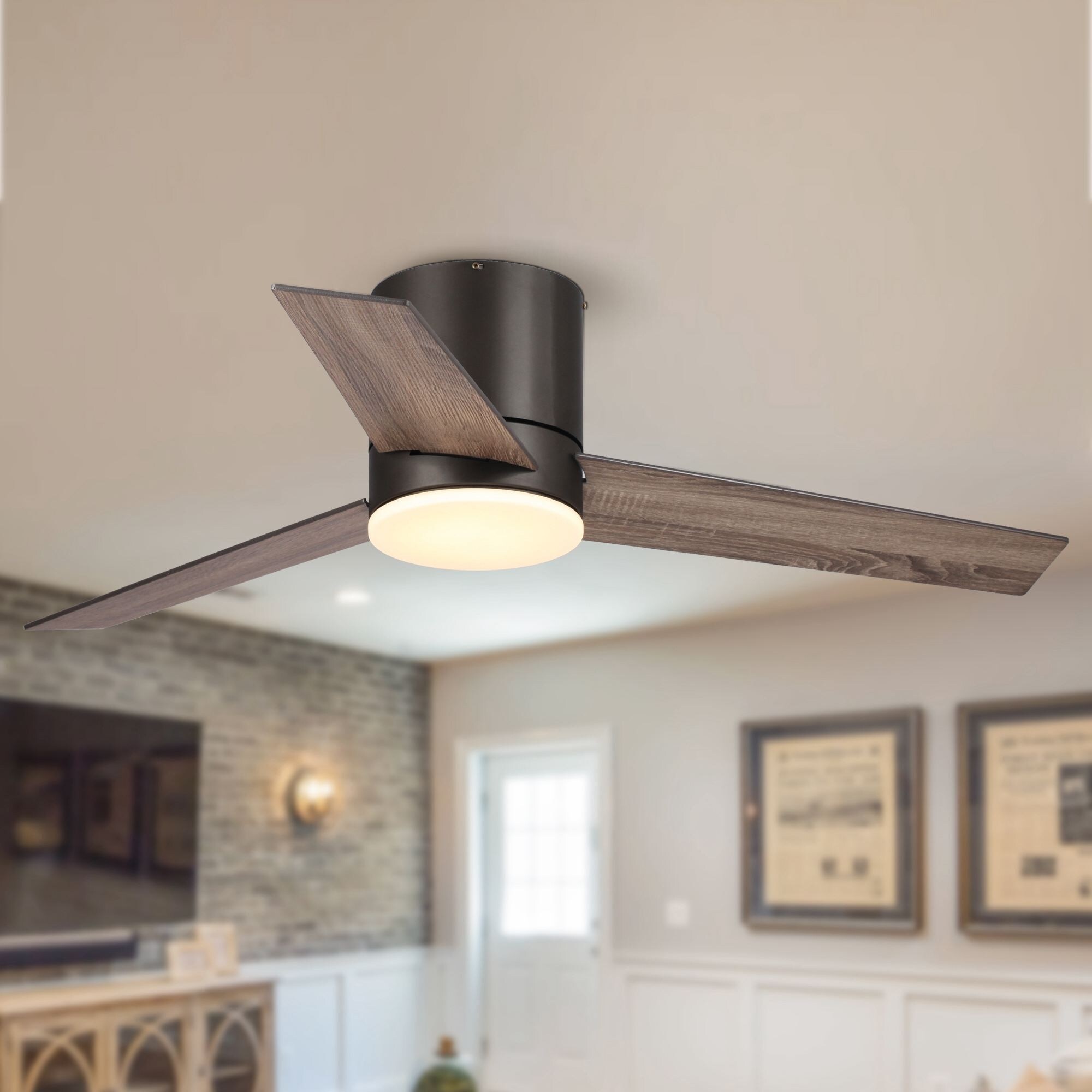 Eileen Grays Llc 48 Oil Rubbed Bronze Led Hugger Low Profile Ceiling