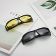 Night Vision Driving Glasses, HD Yellow Lens Wrap Around Anti-Glare ...