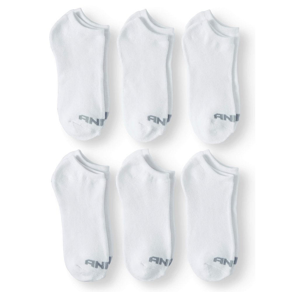 AND1 - Men‘s Full Cushion No Show Socks, 6 Pack - Walmart.com - Walmart.com