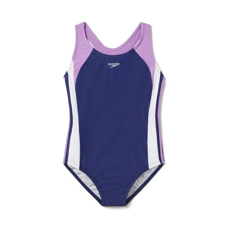 Speedo Girls' Swimsuit One Piece Infinity Splice Thick Strap, 2023 ...