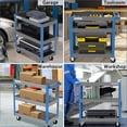 LARBANKE Tool Cart, 3 Tier Rolling Tool Cart with Wheels, 500 lbs Load ...