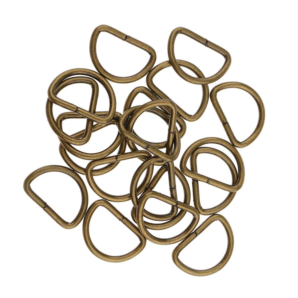 100 Pieces Alloy DIY D s for Webbing Strapping 15x10x2mm Bronze ...
