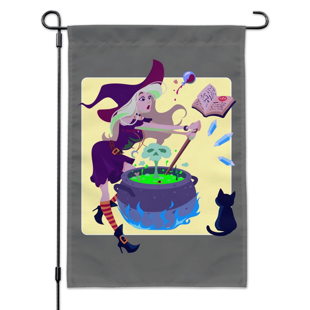 Little Witch Brewing Potions Garden Yard Flag - Walmart.com