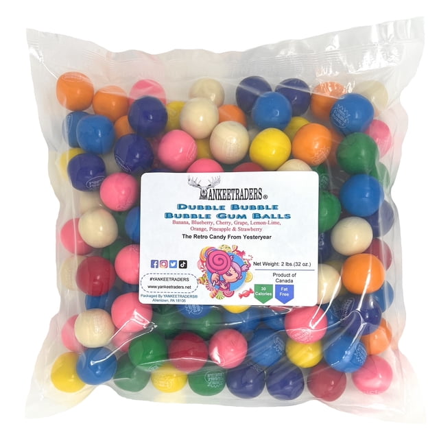 YANKEETRADERS® Dubble Bubble, 8 Flavor Gum Balls - 2 lbs. - Walmart.com