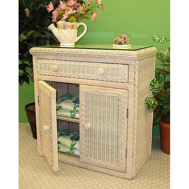 Wicker Corner Cabinet