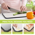 Stainless Steel Cutting Board Large, Double Sided Cutting Board for ...