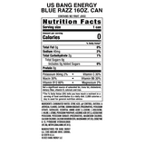 Bang Energy Blue Razz Energy Drink 16 fl oz Can with Essential Amino ...